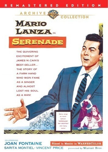 Serenade DVD, Mario Lanza, Joan Fontaine, Sarita Montiel, Vincent Price ...
