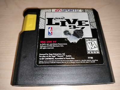 NBA Live 97 Sega Genesis Basketball Vintage classic original game ...