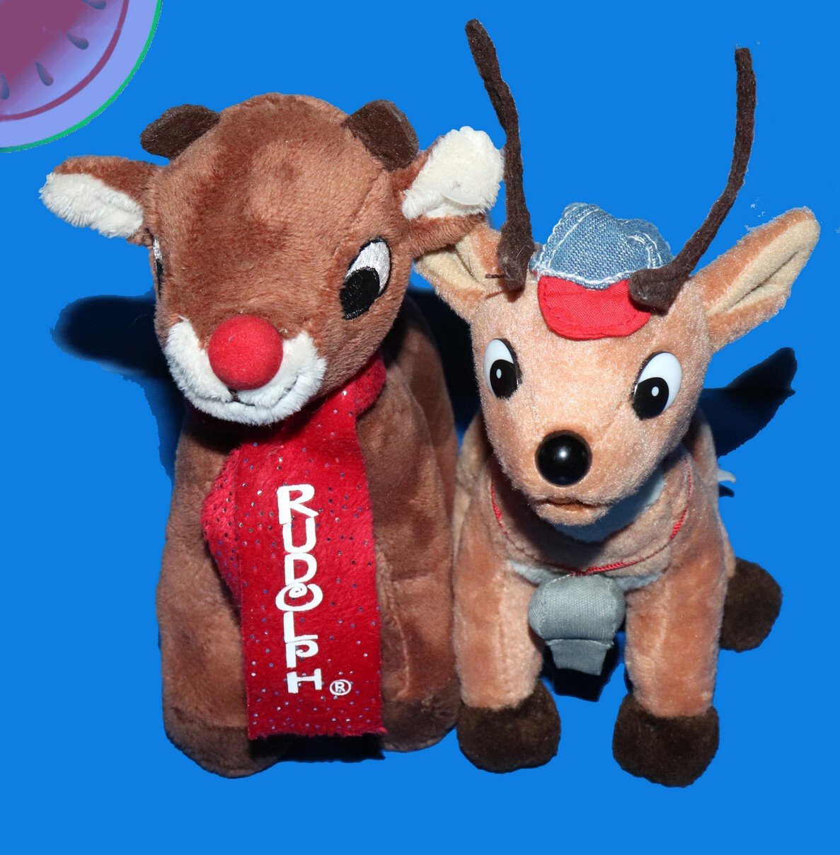 Pair 2 Plush RUDOLPH THE RED NOSE REINDEER / COACH COMET Island of ...