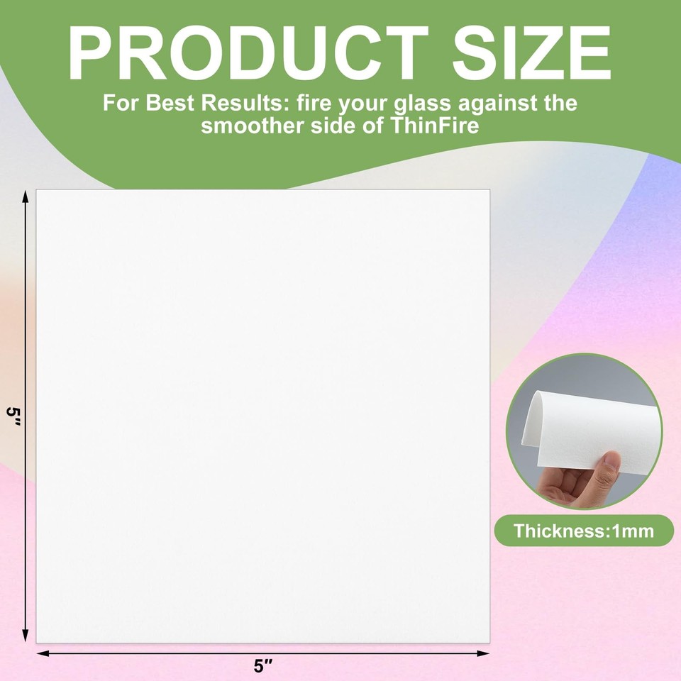 30 Sheets Thinfire Kiln Shelf Paper - 5 x 5 Inches Thin Fire Kiln Shelf ...