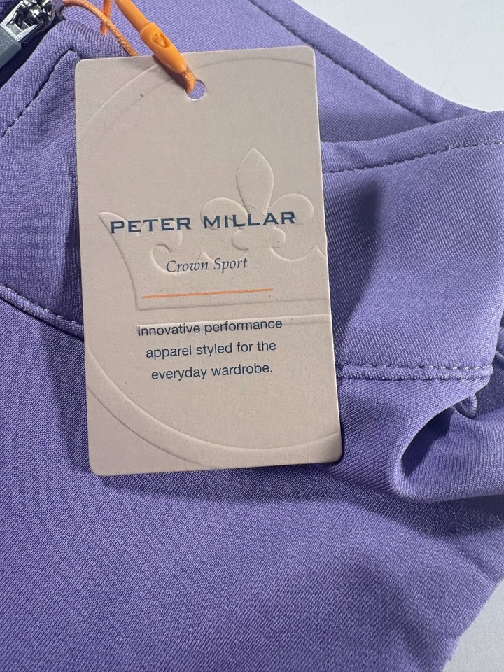 Peter Millar Perth Melange Performance Quarter Zip Color: Ultra Violet ...