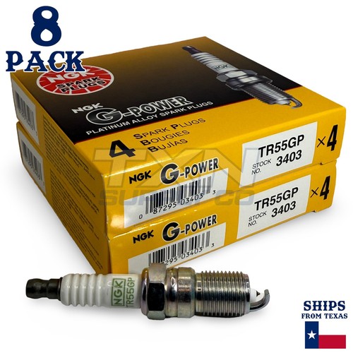 8 Pack NGK G-Power 3403 Spark Plugs TR55GP | eBay