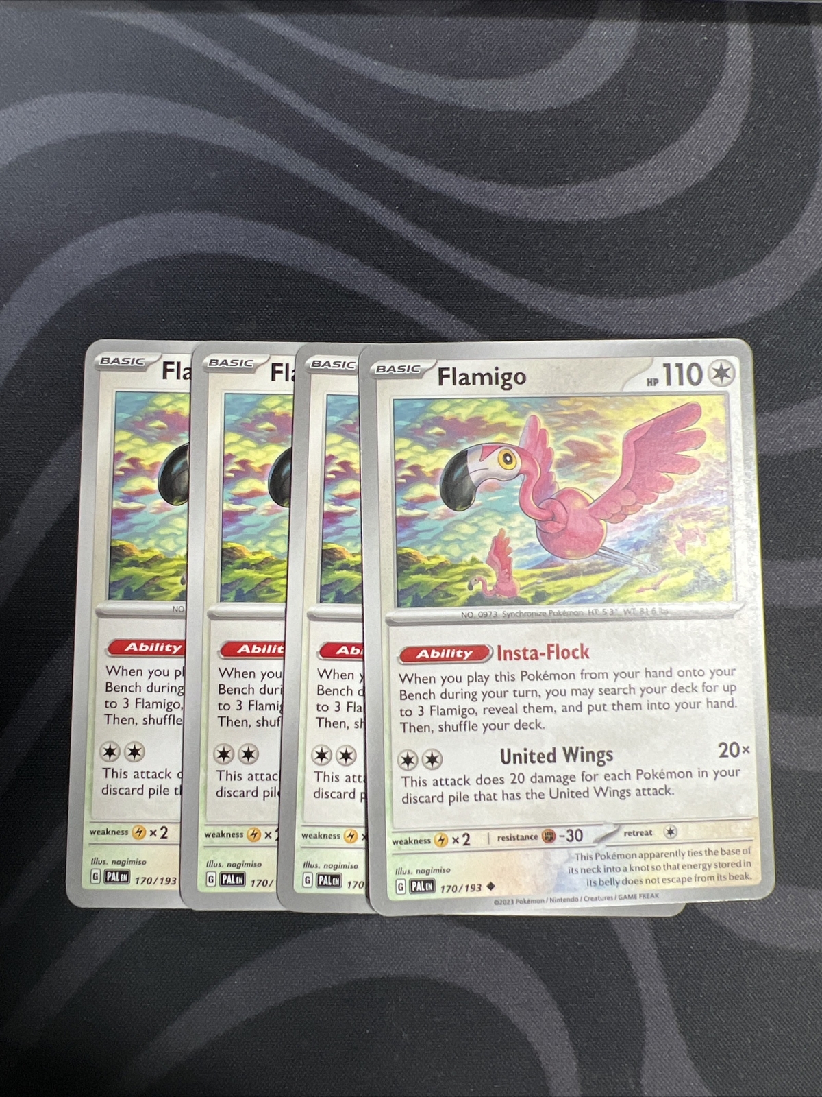 Flamigo 170/193 Pokemon Trading Card Game Paldea Evolved NM TCG United ...