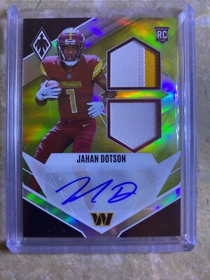 2022 Panini Phoenix Jahan Dotson Rc Rookie 2clr Patch Auto 70/75 | eBay