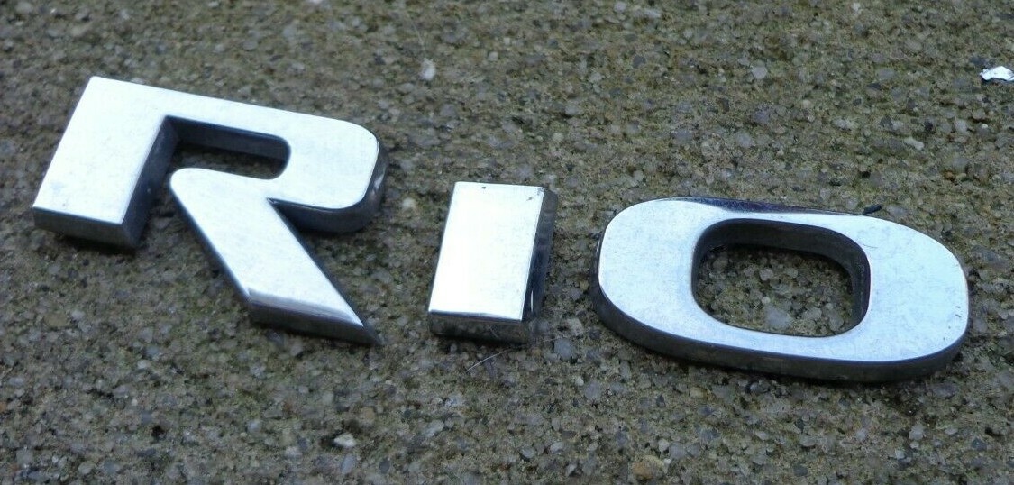 Kia Rio emblem letters badge decal logo rear trunk OEM Factory Genuine ...