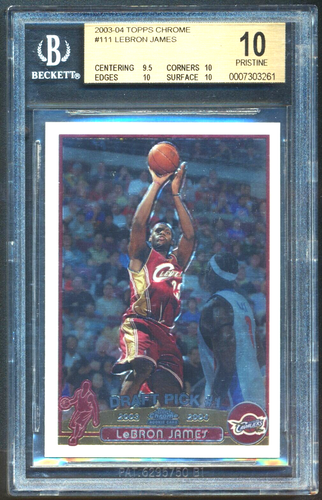 LeBron James 2003-2004 Topps Chrome Basketball #111 Rookie Card RC BGS ...