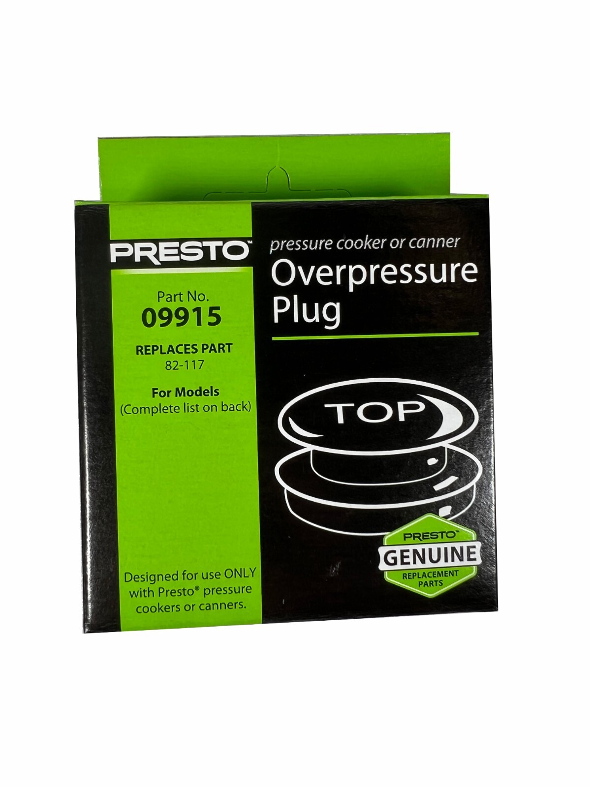 Genuine Presto 09915 9915 Pressure Cooker Canner Overpressure Plug ...