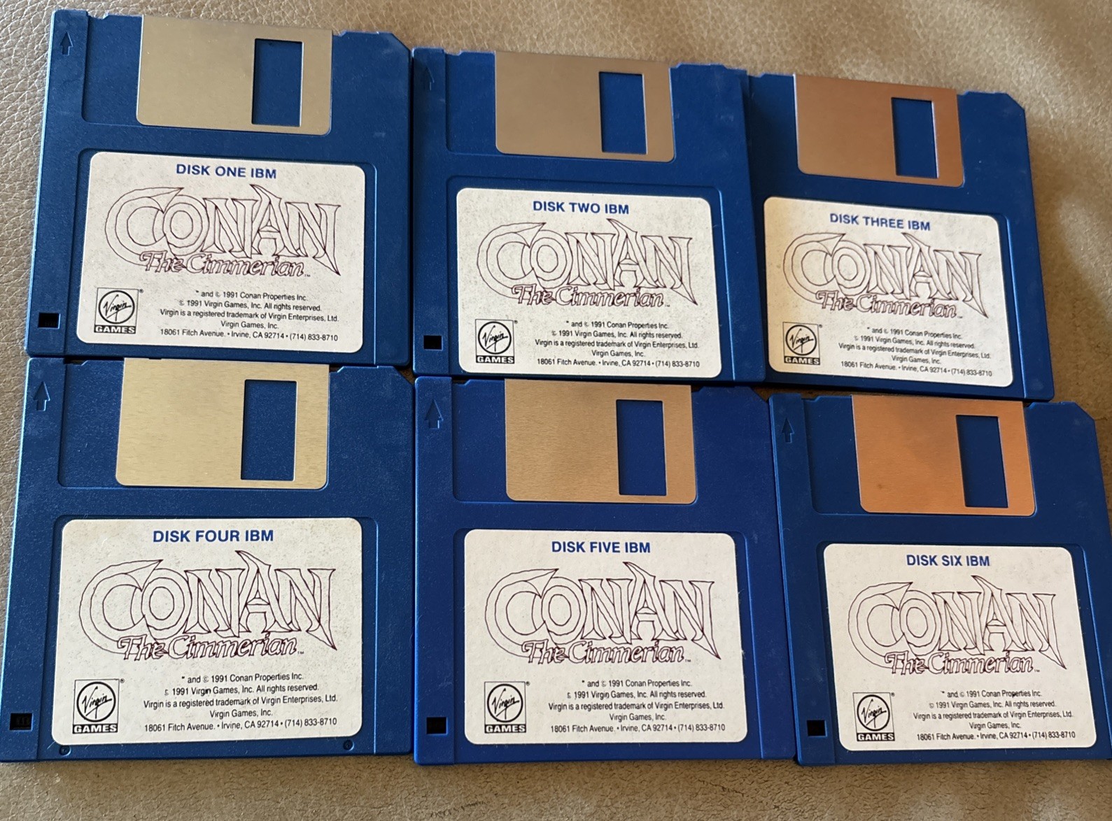 Vintage Computer Game Conan The Cimmerian 1991 6 Disks Virgin Games | eBay