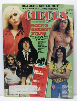 Circus Magazine Vintage July 31, 1982 Rock's Biggest Stars + Detached ...