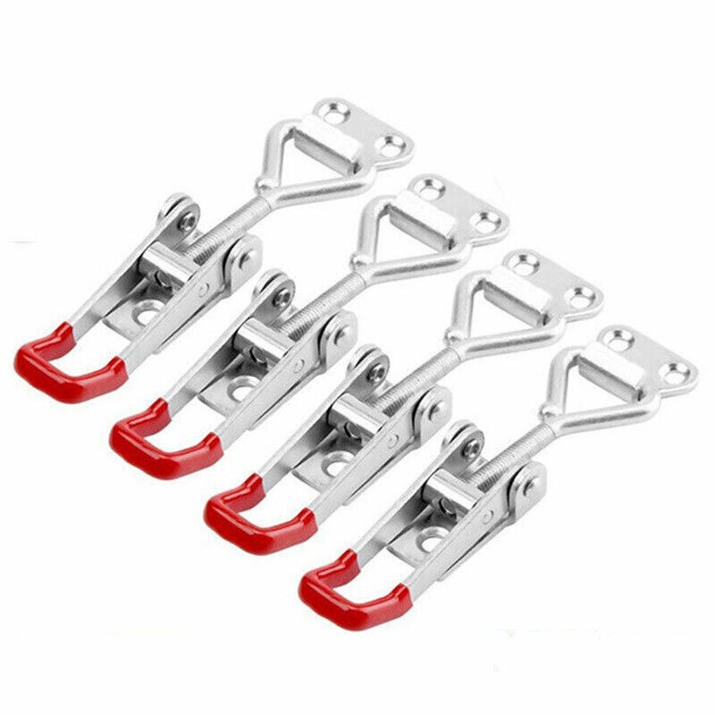 2/4×Cabinet Box Lever Handle Toggle Catch Latch Lock Clamp Hasp ...