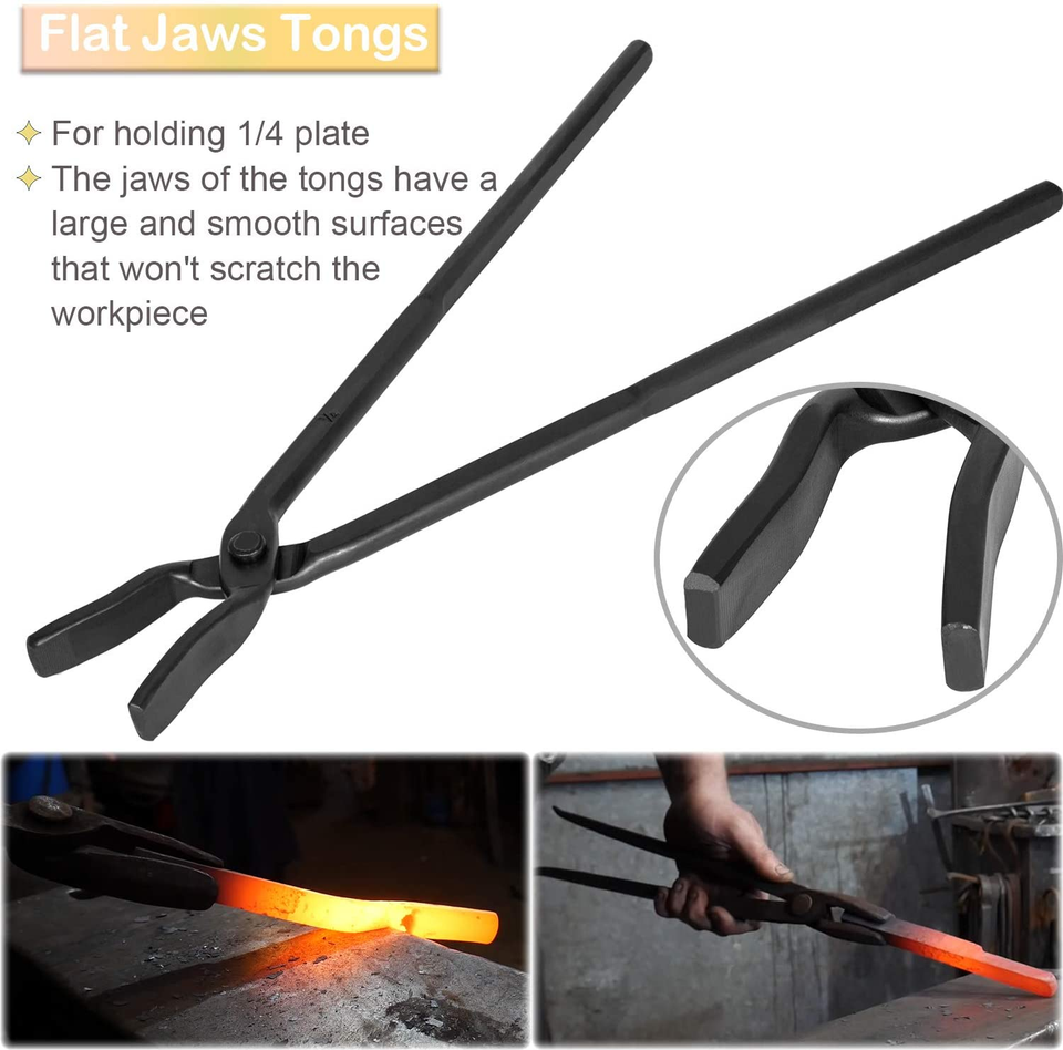 Beginner Blacksmith Tongs Bladesmith Forge Tongs Tools Set Anvil Forge ...