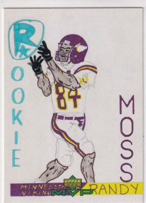RANDY MOSS 1999 Upper Deck MVP Draw Your Own Card #W17 Vikings | eBay
