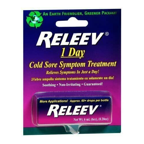 Releev 1 Day Cold Sore Symptom Treatment Fastest Healing Time 0.20 oz ...