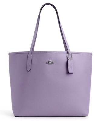 💜Coach City Tote Bag - Light Violet (Purple) Double Faced Leather ...