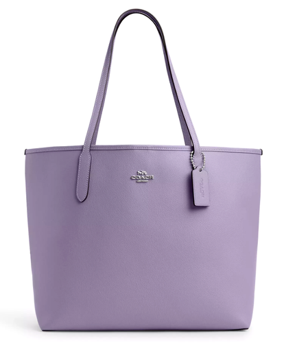 💜Coach City Tote Bag - Light Violet (Purple) Double Faced Leather ...