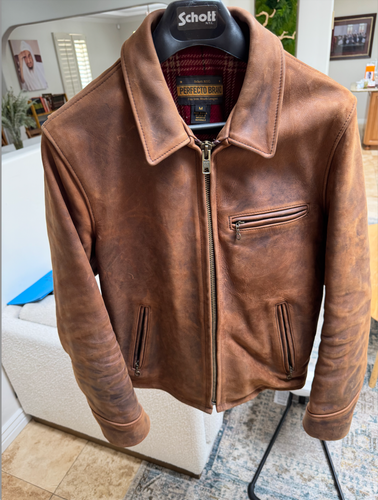 PERFECTO SCHOTT Storm Heavyweight Oiled Nubuck Leather Jacket STYLE ...