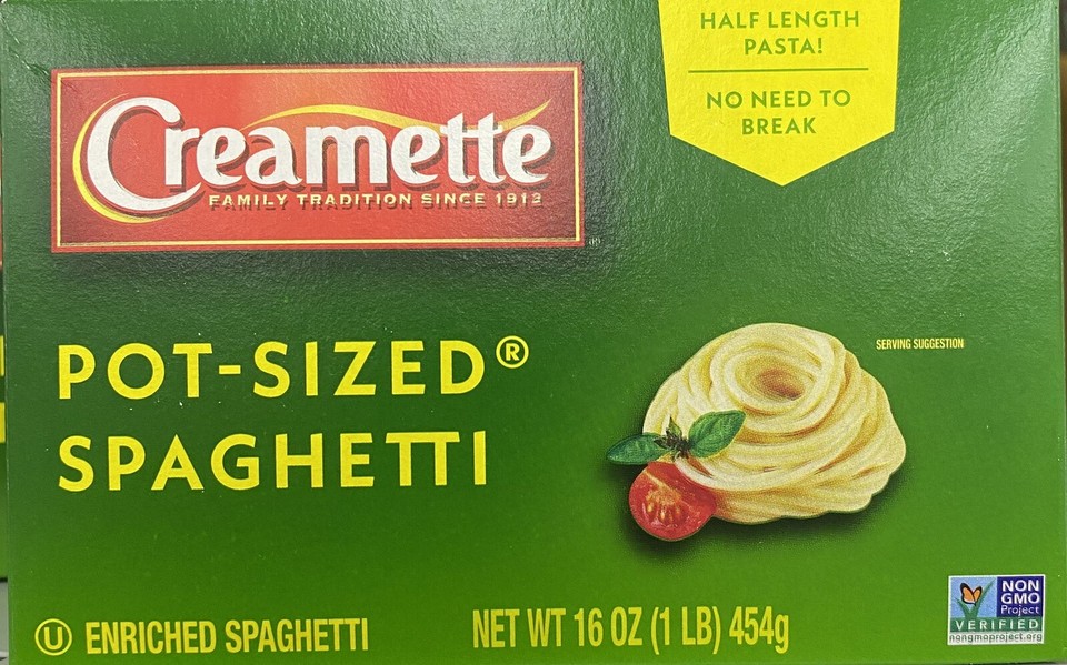 Creamette Pot Sized Pasta Spaghetti NON GMO 16 oz Box - 6 PACK | eBay