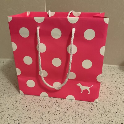 🌺Victoria's Secret Pink Spotty Shopping Gift Bag Small - Used🌹 | eBay UK