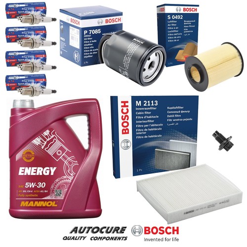 FOR FORD FOCUS ZETEC 1.8 MK2 2008-2011 BOSCH FILTER SERVICE KIT & 5 ...