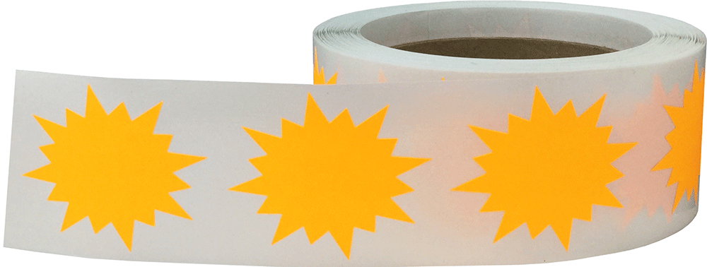 Color Coding Burst Labels Starburst Design | 2" Inch | 500 Pack | Pick ...