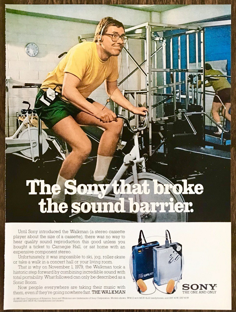 1981 Sony Walkman PRINT AD The Sony That Broke the Sound Barrier | eBay