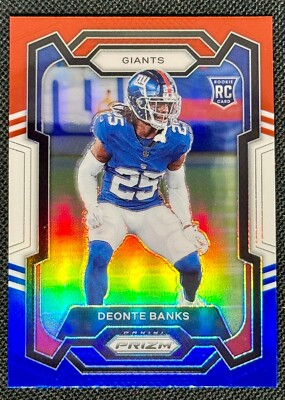Deonte Banks RC 2023 Panini Prizm RED WHITE BLUE #376 | eBay