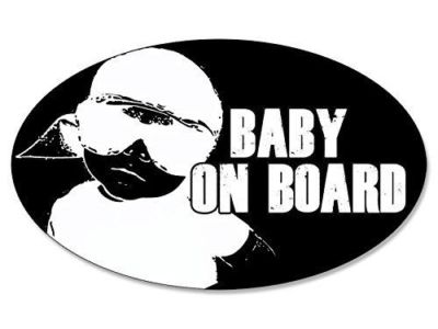 GANGSTA BABY ON BOARD 5" CAR BUMPER DECAL STICKER MADE IN USA | eBay