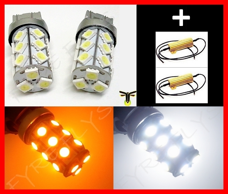 Diamond Back Bi Color Switchback 7443 7444 LED Turn Signal Lights ...