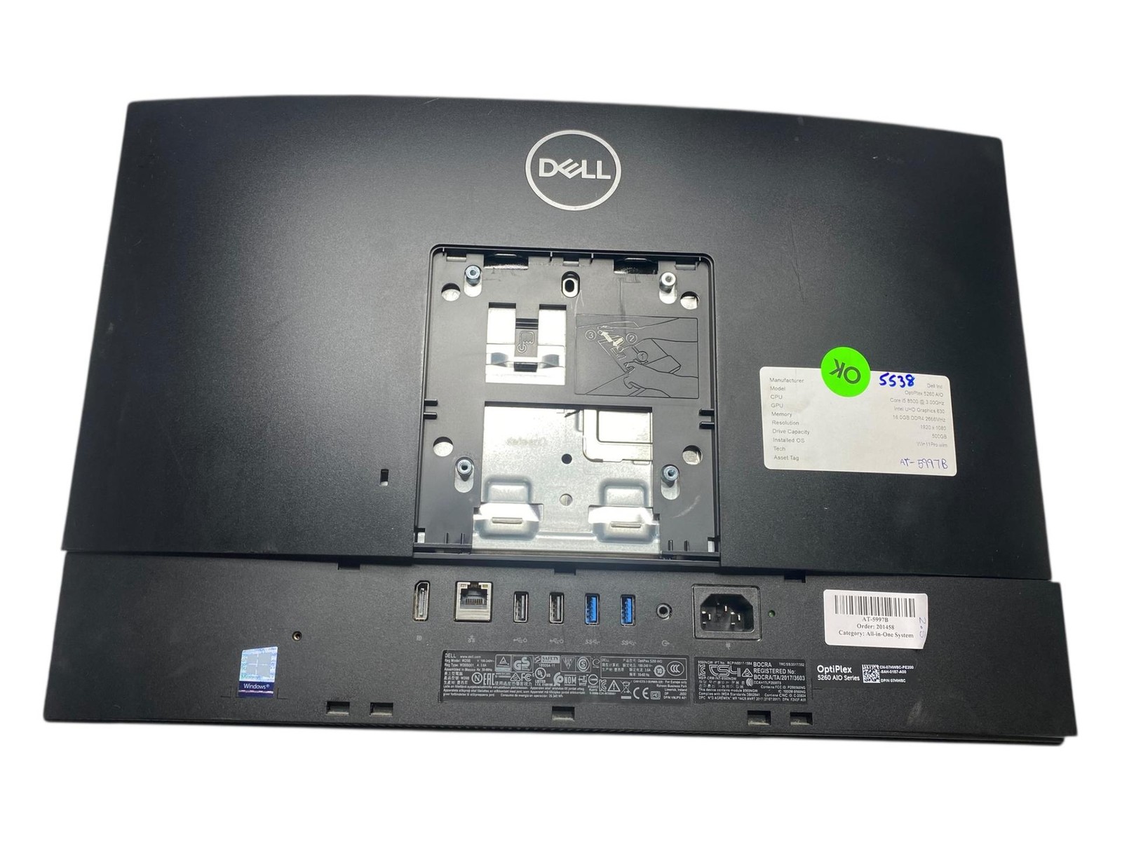Dell OptiPlex 5260 AIO i5-8500 3.GHz 16GB 500GB PC | eBay
