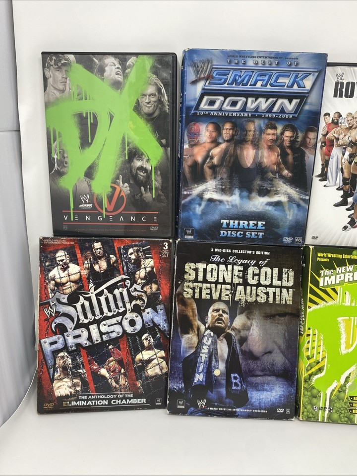 WWE DVD Lot of 10 - World Wrestling Entertainment DVDs - Smack down VS ...
