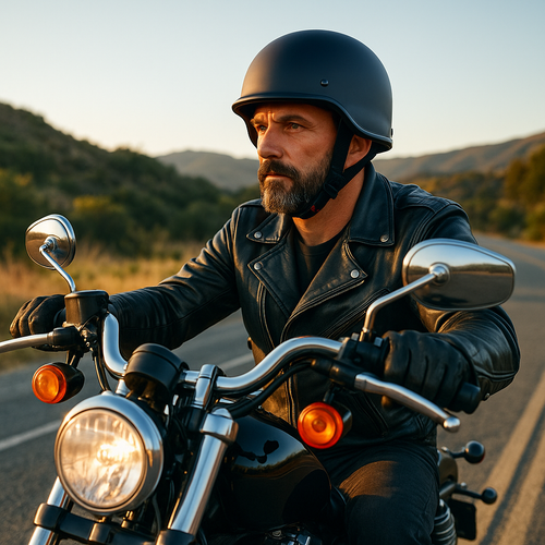 Matte Black Half Shell Motorcycle Helmet DOT Approved |Lightweight ...