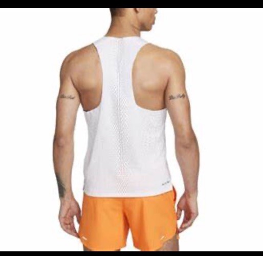 Nike AeroSwift NN Running Singlet White Orange DV7714-100 Men’s Size ...