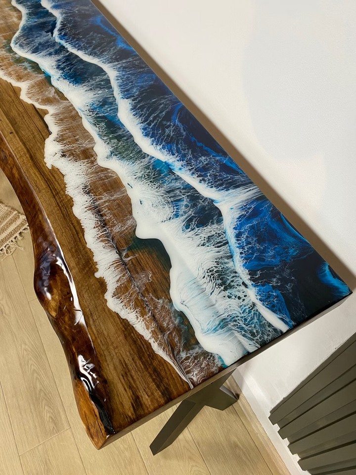 Console Table, Entry Way Table, Custom order, Epoxy resin table ...