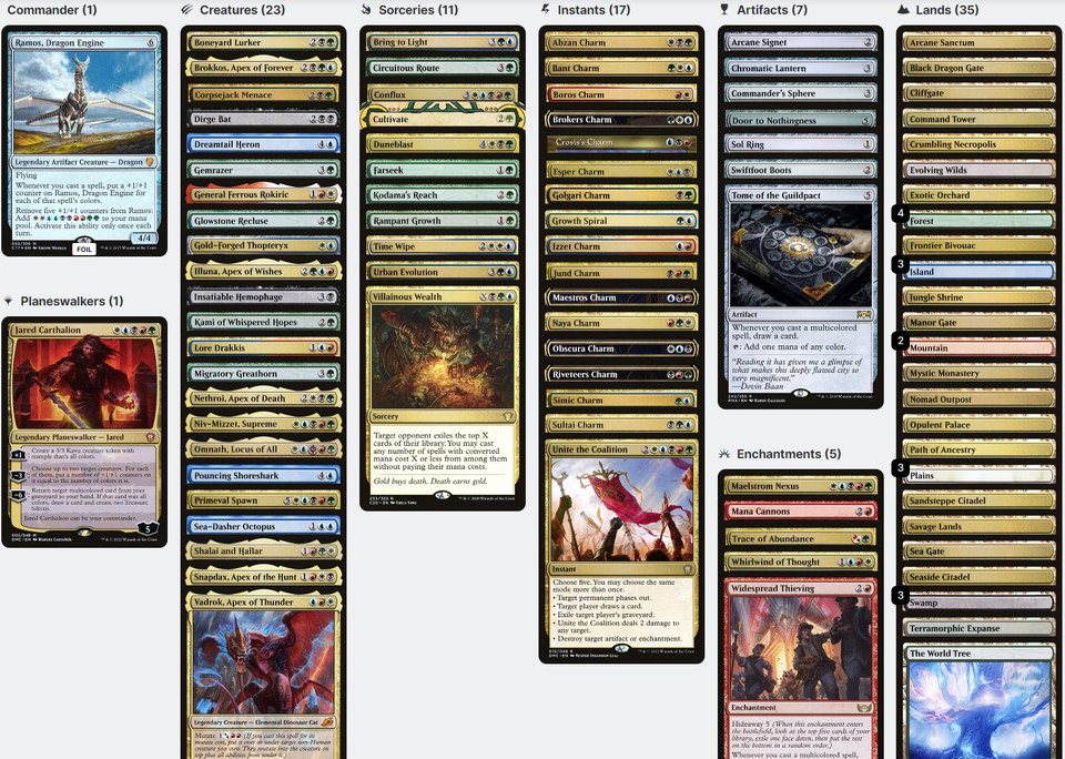 Ramos, Dragon Engine GOLD SPELLS MUTATE 5c Magic MTG Custom Commander ...