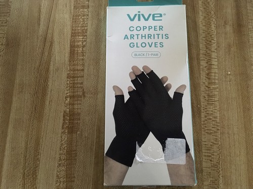 VIVE Copper Arthritis Gloves - Unisex Rheumatoid Hand Glove (Black ...