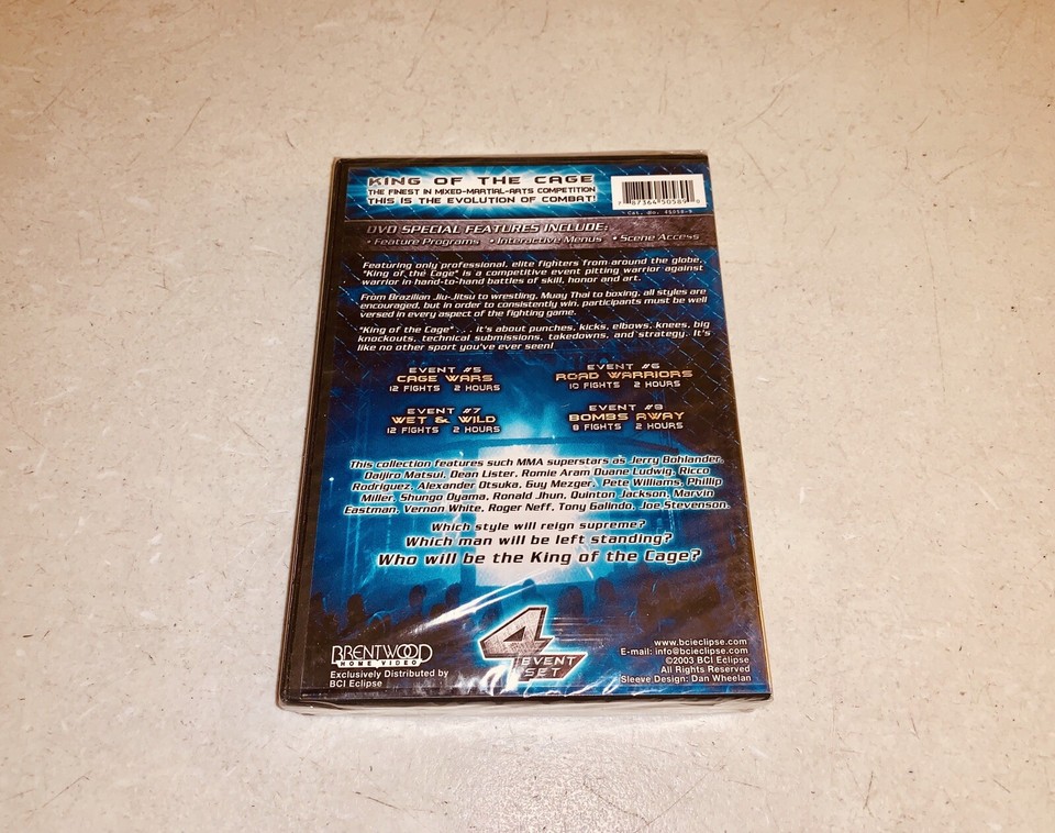 King of the Cage KOTC #5-8 DVD 4 Event Box Set NEW Mezger Lister ...