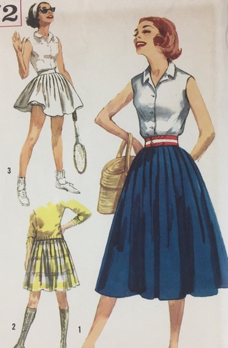 1950’s Simplicity VTG Pattern 2472 Skirt and Panties W24 H33 Factory ...