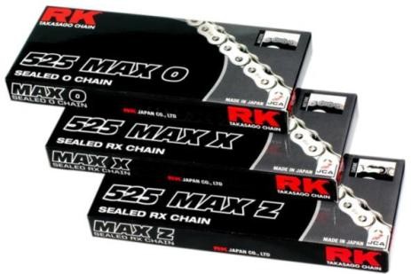 RK Chain 525 MAX-X RX-Ring Sealed Motorcycle Chain 150 Links 525MAXX ...