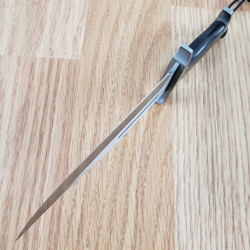 Rambo Mini Rambo III Bowie Fixed Knife 4.75" Satin-Finish Blade Wood ...