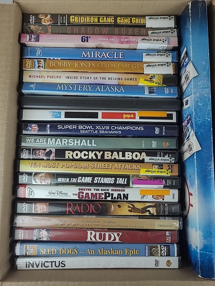 Lot Of 20+ Sports DVDs Baseball Football Basketball NFL NBA Hockey *AS ...