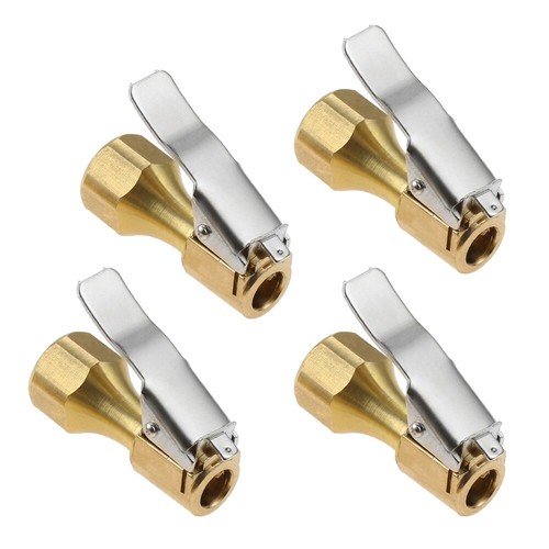 4pcs 1/4" NPT Car Truck Tyre Air Chuck Brass Air Clamp Set for Tyre ...