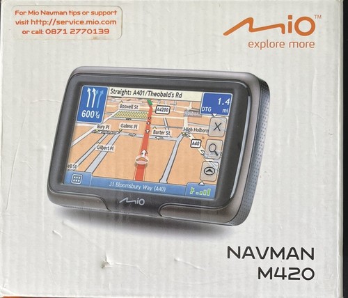 Mio Navman M420 Sat Nav With Car Charger Cable No Car Adapter Tested ...