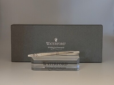 Waterford Writing Instruments Lismore Silver Purse Pen With Leather ...