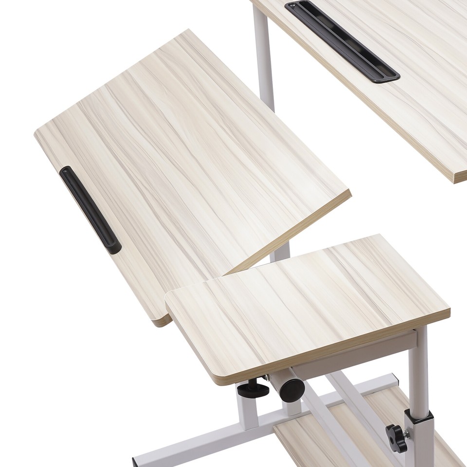 Mobile Standing Desk Adjustable Stand Up Laptop Desk Workstation for ...