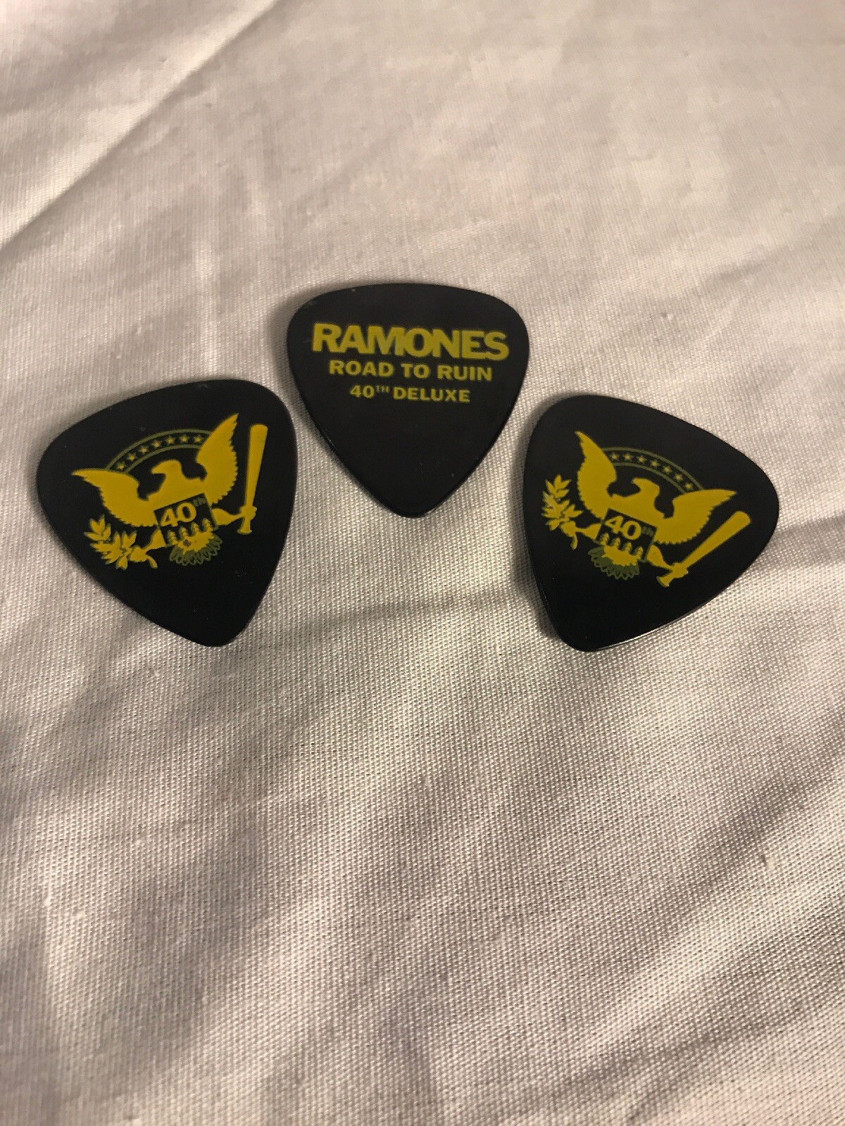 RAMONES GUITAR PICK LOT OF 3 ROAD TO RUIN 4OTH ANNIVERSARY PICKS | eBay