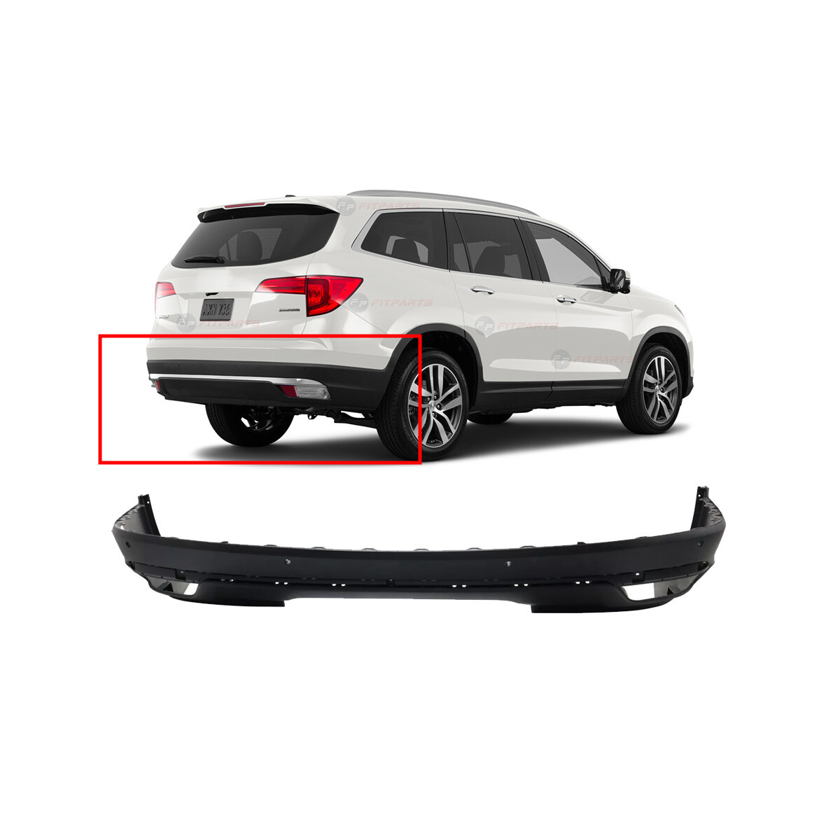 Rear Lower Bumper Cover Fascia for Honda Pilot 2016-2018 HO1115107 ...