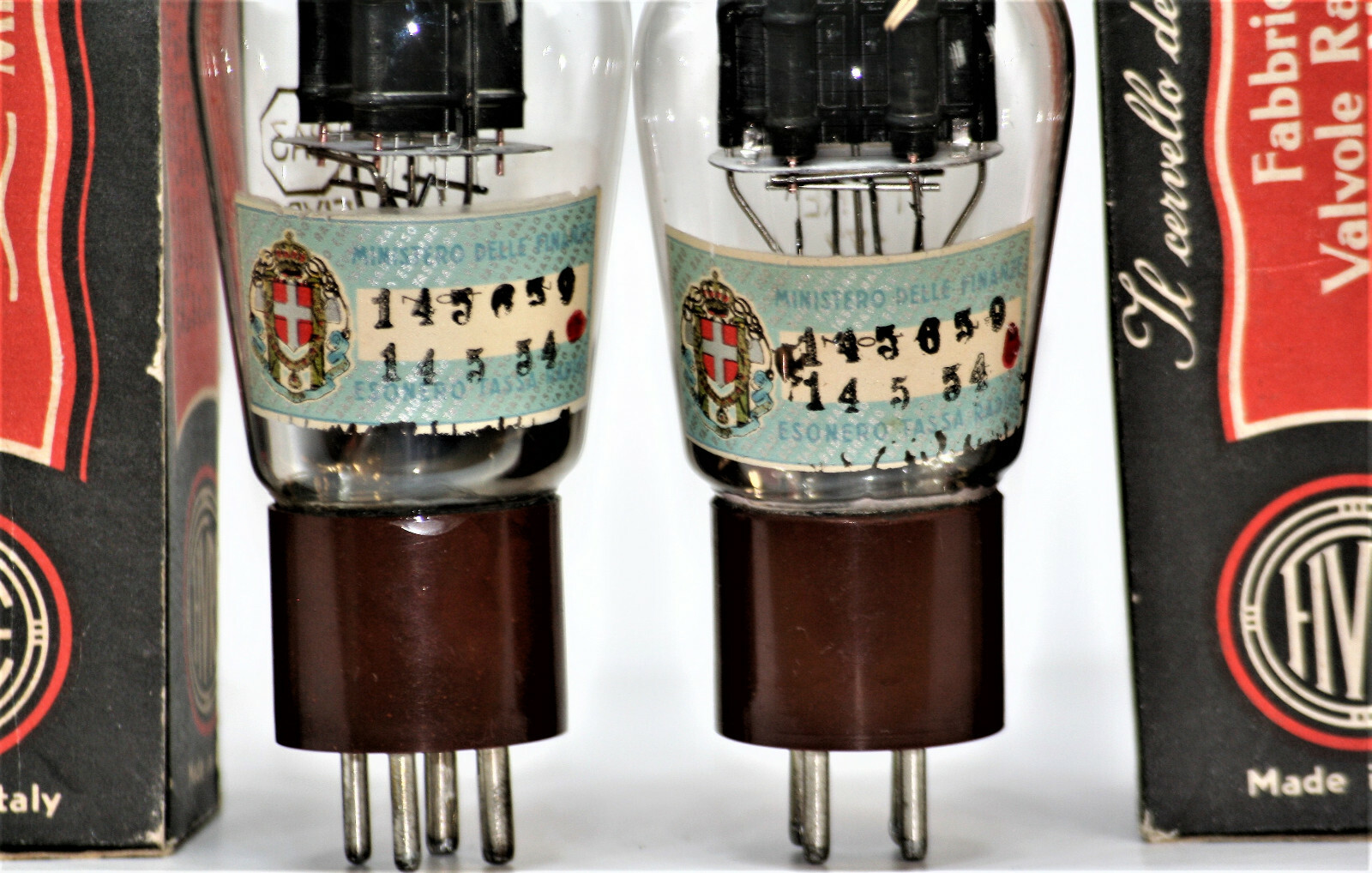 2A3 TUBE PAIR nos FIVRE ITALY power tubes VALVE amplifier VT95 CV1831 ...