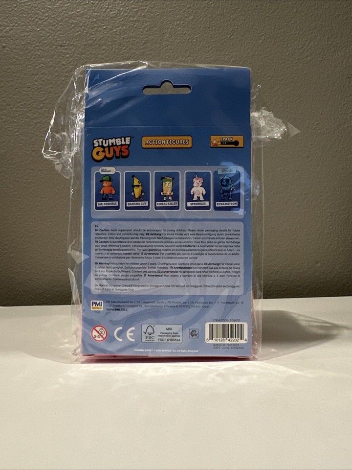 STUMBLE GUYS 2024 BLUE METALLIC DYNAMITRON 4.5" Action Figure Very Rare ...