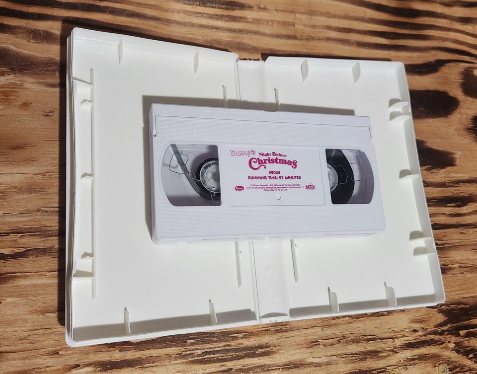 Barney's Night Before Christmas (VHS, 1999) White Clam Shell Tape ...