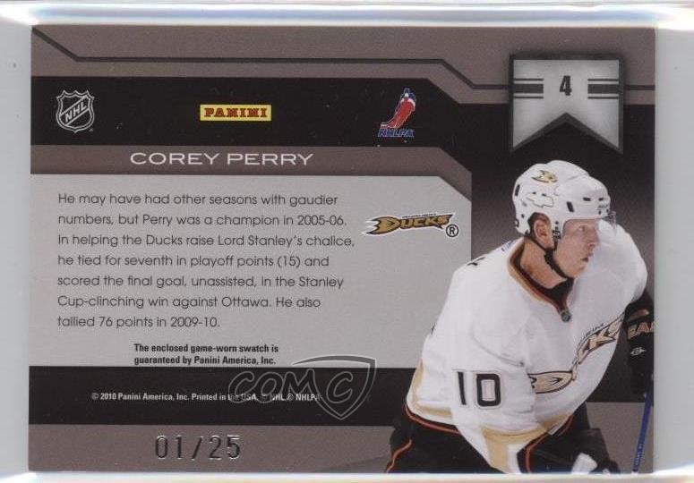 2010-11 Limited Banner Season Materials Prime /25 Corey Perry #4 | eBay